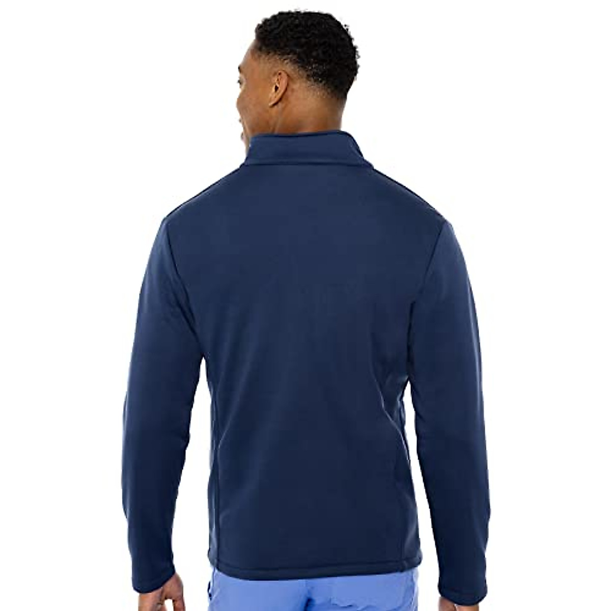 Med Couture Men's Bonded Fleece Jacket, Navy, Large