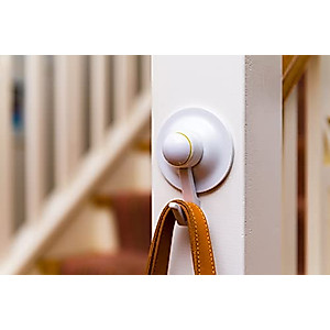 KiahLoc Patented Yellow Ring Indicator Suction Cup Hooks, Kitchen Hooks Removable Wall Vacuum Holder for Smooth Tile, Glass and Mirror( 4 Pack) (#56 (6.6 LB), Black)