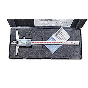 GLTL General Tools Depth Gauge Vernier Caliper,0-6"/150mm,0-8"/200mm,0-12"/300mm (Digital 0-200mm)