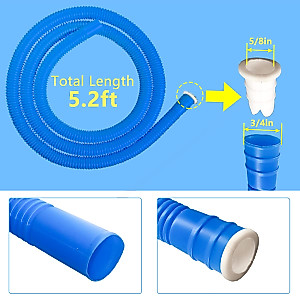 Forestchill Universal Drain Hose for Air Conditoner, Inlet Hose for Semi-Automatic Washing Machine, 5.2 Ft