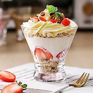 Qipecedm Martini Glasses Set of 4 (USA MADE), Crystal Cocktail Glasses 8 Ounces, Martini Glasses, Hand Blown Stemless Cocktail Glasses for Bar, Martini, Cosmopolitan, Manhattan, Gimlet, Brandy