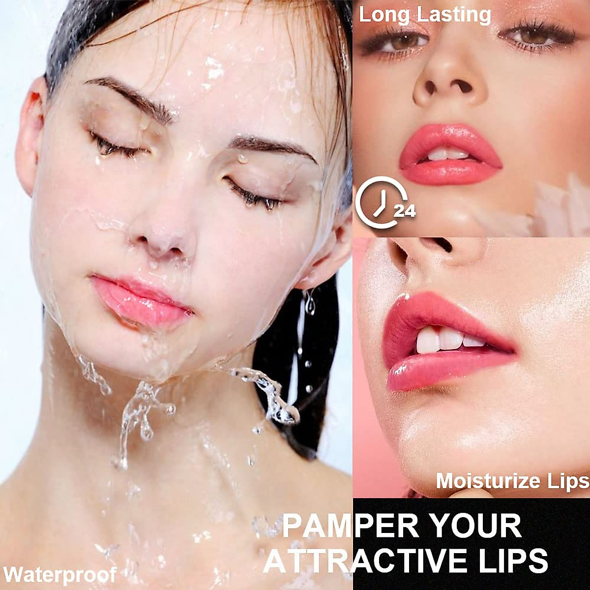 BINGBRUSH 5 Pcs Aloe Vera Color Changing Lipstick Queen,Long Lasting Lip Care Nutritious Plumper Lip Balm Moisturizer Magic PH Temperature Color Change Lip Gloss Makeup Set for Women