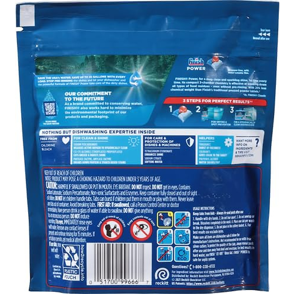 Finish Power - 18ct - Dishwasher Detergent - Powerball - Dishwashing Tablets - Dish Tabs