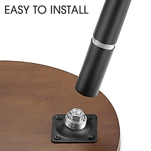 KINNARY Indoor Plant Stand, Mid Century Wood Plant Stand Plant Table for Flower Pots, Heavy Duty Metal Tall Plant Holder, Modern Home Decor Small Round Side End Table (11.8"x16")