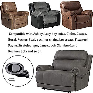 ttmagic Universal Heavy-Duty Metal Sofa Chair Recliner Release Pull Handle Replacement Parts with Cable, Fits Ashley, Lazy Boy and Most Recliner Sofa Brand, Recliner Handle Size 3" x 3.5"