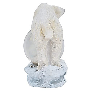 Elanze Designs White Polar Bear Figurine 45MM Glitter Snow Globe Decoration