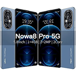 Note11pro Android Smartphone, 5.8-inch Hd Dual Standby Card Slot 1+4G, Memory Support Extension 128G, Smartphone Supports Facial Identify with 2MP Rear Hd Camera (Blue)