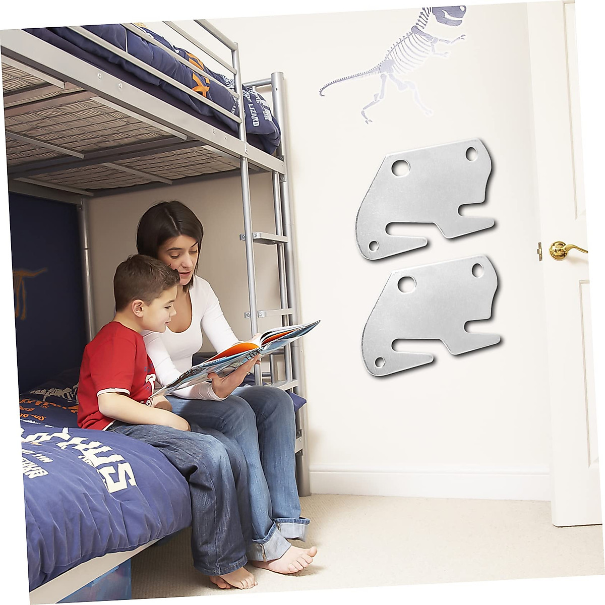 Veemoon 2pcs Furniture Connector Hook Plate Solid Wood Iron