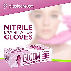 PlastCare USA 100 Small Nitrile Exam Disposable Gloves, Latex & Powder Free