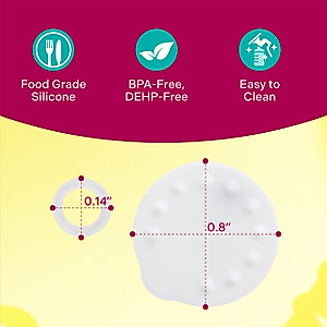 Nurse & Nourish 8 O'Rings & 4 Breast Pumps Membranes for Medela Harmony Manual Breast Pump - Nurse and Nourish Parts for Medela Hand Pump Harmony & for Medela Membrane Replacement