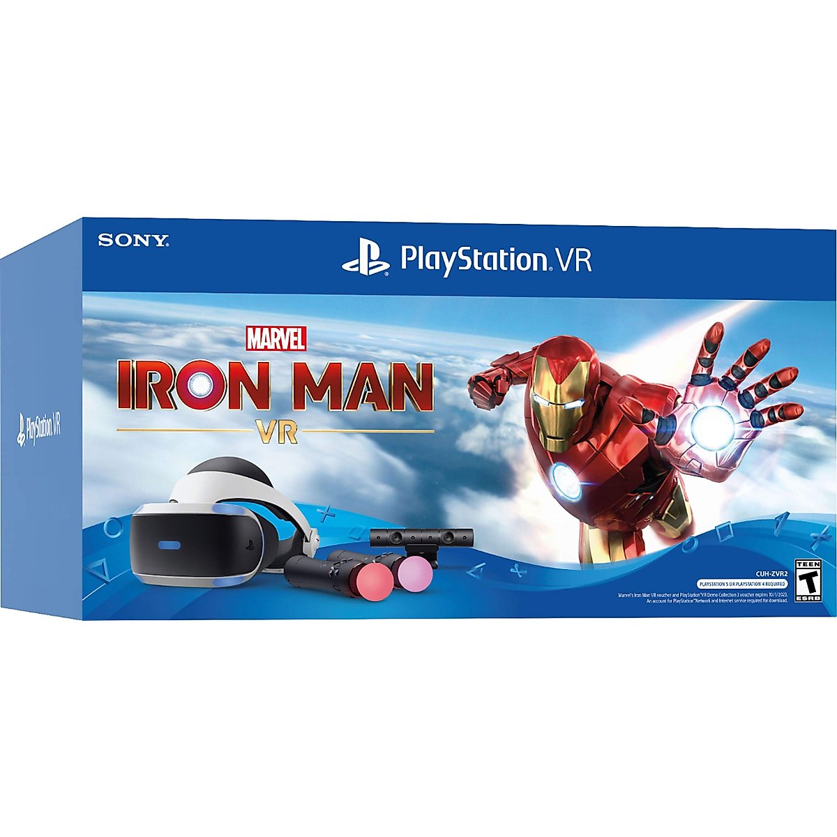 Newest Playstation VR Iron Man, Compatible with PS4 & PS5: VR Headset, Camera, Move Motion Controllers, Iron Man + Marxsol PS4 Controller Fast Charging Dock Bundle