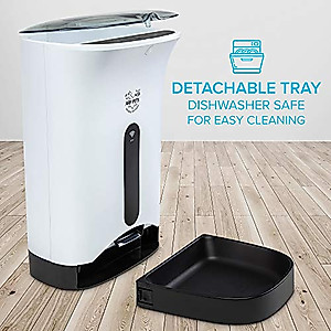 Arf Pets Smart Automatic Pet Feeder with Wi-Fi | Programmable Food Dispenser for Dogs & Cats with Easy App-Controlled Feed Timer, 18-Cup Capacity, Dishwasher-Safe Bowl & Bucket | for iPhone & Android