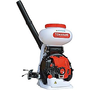 Tomahawk Motorized Fertilizer Spreader Broadcast 4 Gallon Seed Lawn Ice Melt Salt