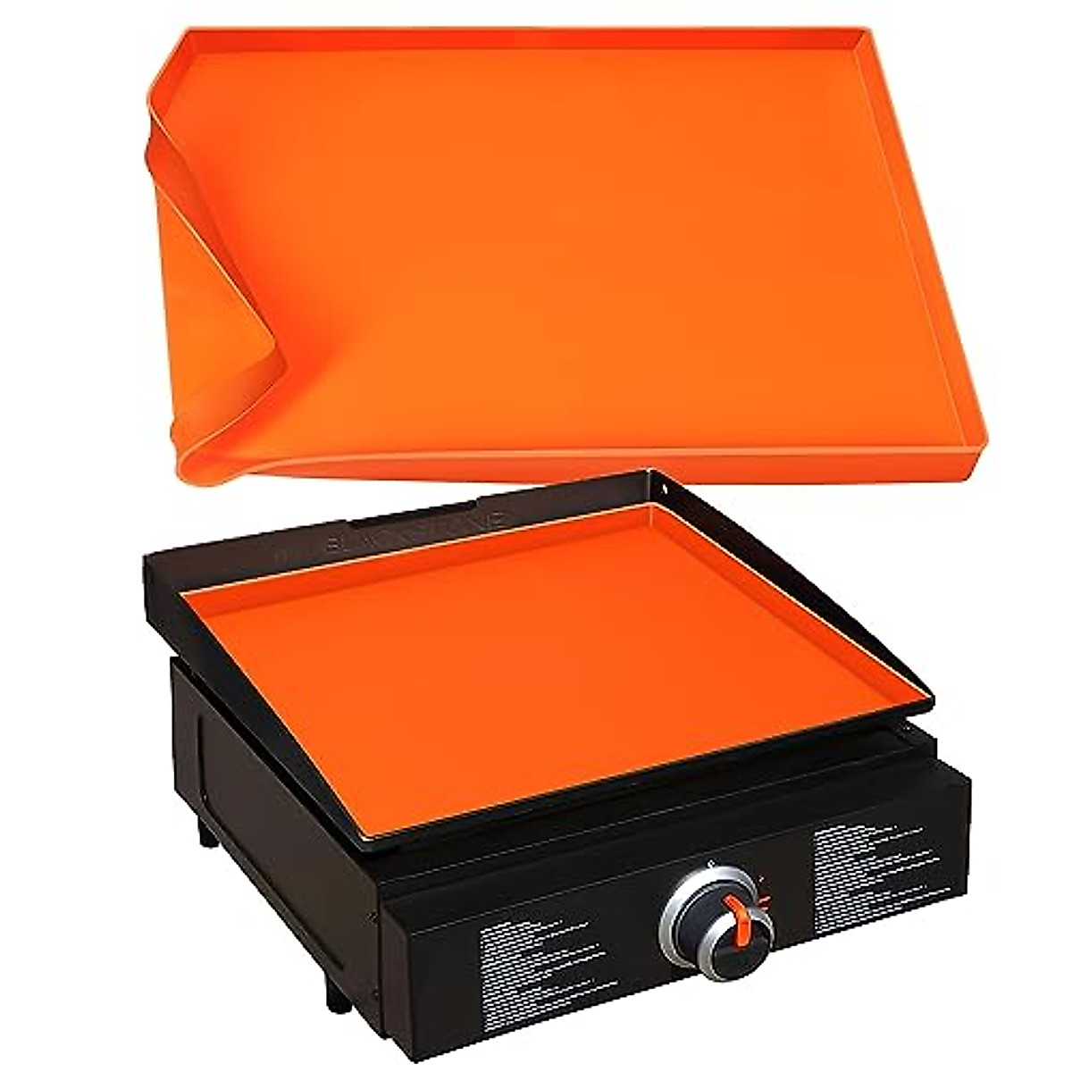 BYKITCHEN Silicone Griddle Mat for Blackstone 17 inch Griddle, Grill Cover for Small Blackstone Griddle, 17 inch Griddle Accessories, Outdoor Protective Portable Tabletop Silicone Griddle Cover