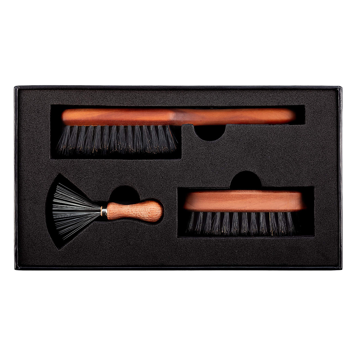 ZilberHaar Beard Brush Grooming Kit - Stiff Bristles Boar Bristles - Ideal for Medium to Long, Thick Beards - Distributes Balm & Oil for Growth/Styling - With Brush Cleaning Tool