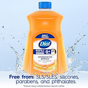 Dial Antibacterial Liquid Hand Soap, Gold, 11 fl oz (Pack of 4)