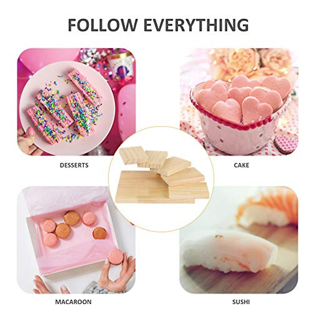 Sushi Making Wooden Sushi Serving Tray Rotating Steps Stairs Meat Plate Charcuterie Platter Bread Meat Fruit Display Decorative Serving Trays Wooden Server 28. 5X23X9CM Sushi Serving Tray