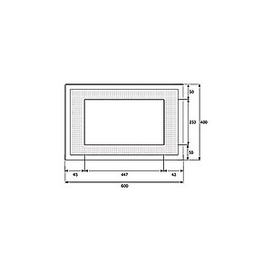 Micel Microwave Frame, 600 mm X 400 mm, White, 600X400
