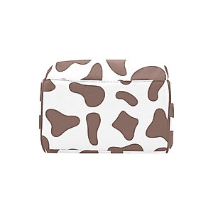 Urcustom Personalized Name Diaper Bag Backpack Cow Print Brown Multifunction Travel Backpack Nappy Bag Daypack for Mom Dad Boy Girl