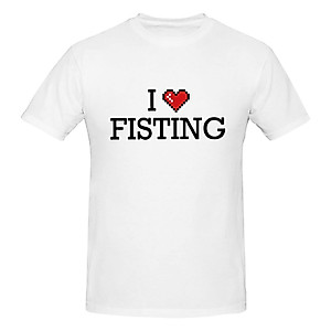 gaeruite Funny Shirt I Love Fisting T Shirt Funny Men Shirts (Color : Colour, Size : Medium)