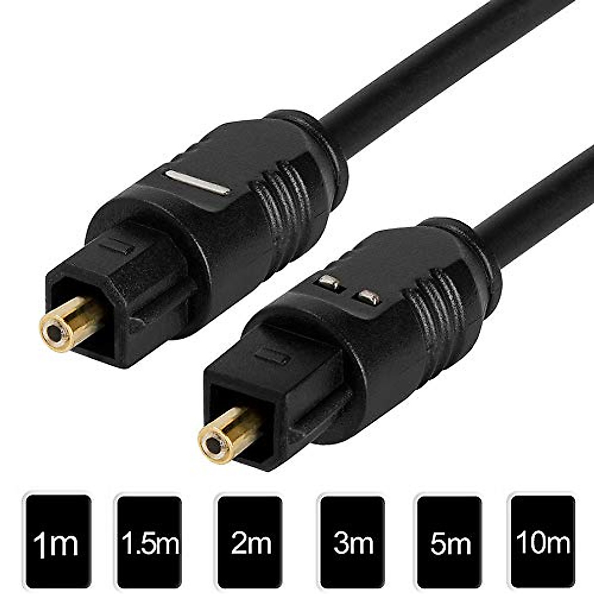 Car Audio Cable Compatible Adapter Stereo Jack Cables LTra5jCCun, 7.1 Surround Sound Fiber Optical Digital Toslink Audio Practical Cable Speaker TV Cord - Black 1M