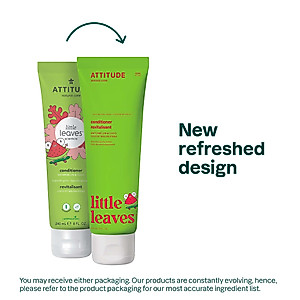 ATTITUDE Natural Conditioner for Kids, Hypoallergenic, Vegan, Plant- and Mineral-Based, Vegan and Cruelty-free, Watermelon & Coco, 8 Fl Oz