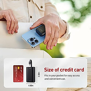 iWALK Portable Charger 9000mAh Ultra-Compact Power Bank with Built-in Cable, Small External Battery Pack Compatible with iPhone 14/14 Plus/14 Pro Max/13/13 Mini/13 Pro Max/12 Pro/11/XR/XS/X/8/7/6