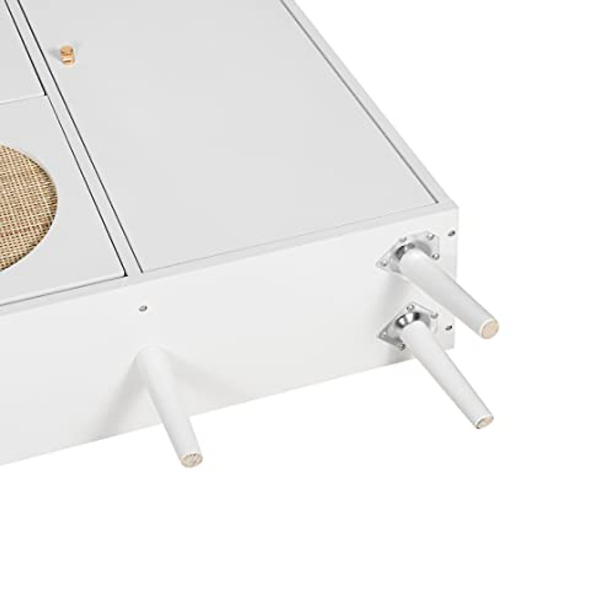 Pvillez Shoe Storage with Flip Drawers,NaturalRattan Shoe Cabinets,Shoe Organizer RackWooden Shoe Organizer for Entryway/Bedroom/Living Room/Apartment,Free Standing