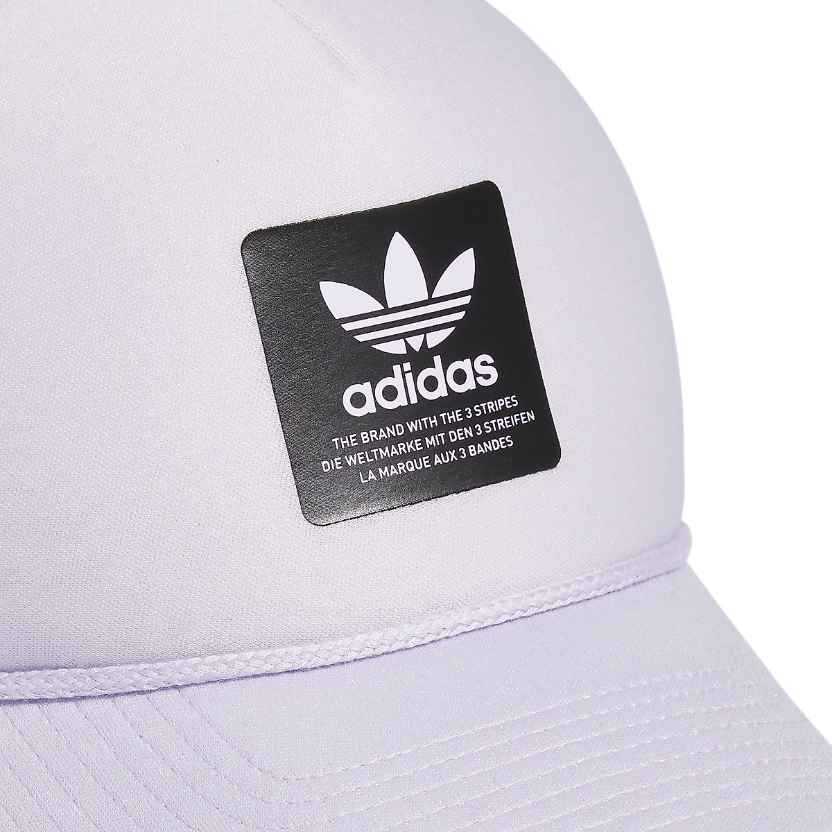 adidas Originals Dispatch Trucker 5-panel High Crown Mesh-back Adjustable Strapback Cap, Silver Dawn Grey/Black, One Size