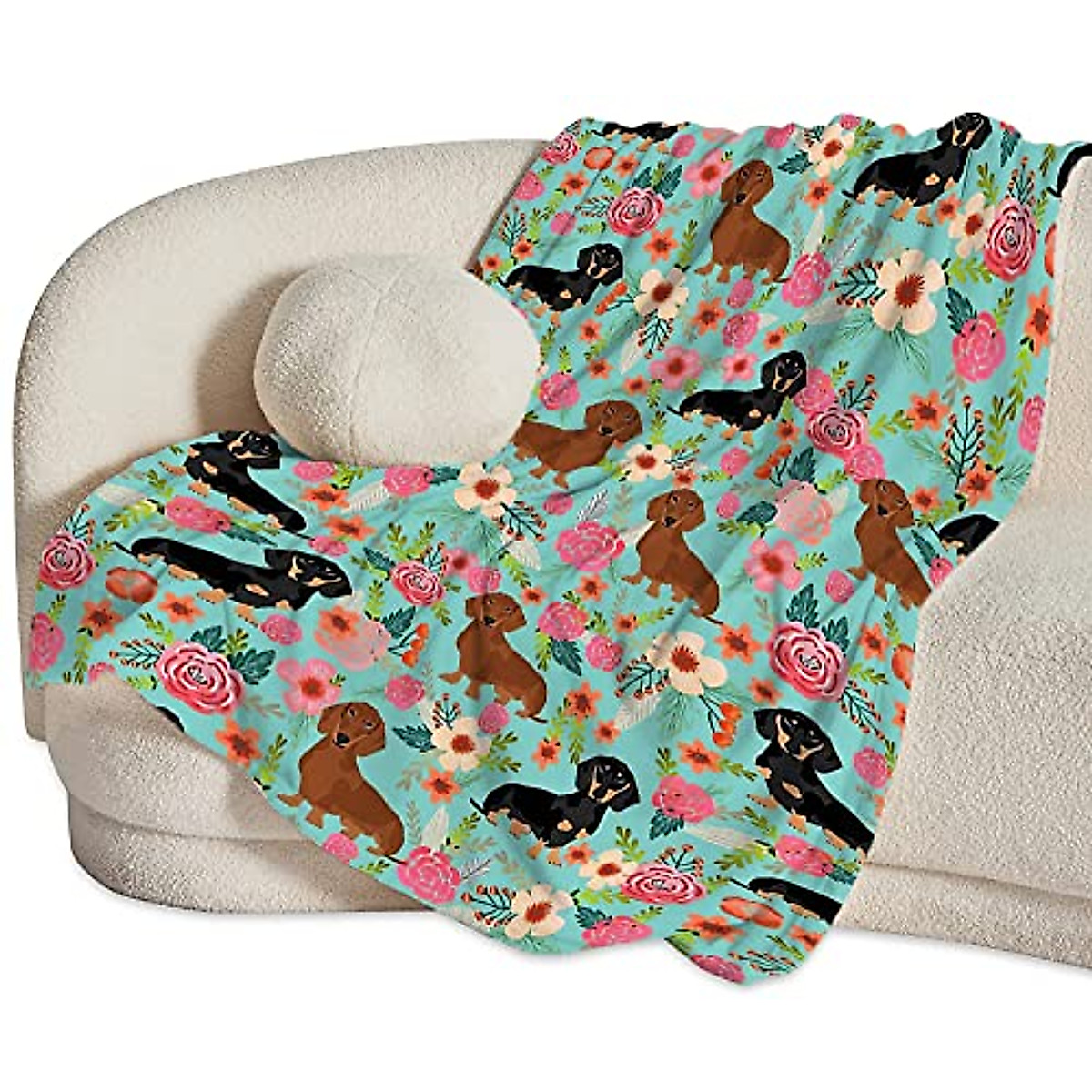 Dachshund Throw Blanket Dachshund Gifts for Girls Dogs Blanket for Kids Adults Super Soft Warm Plush Fleece Flannel Blanket for Sofa Couch Bed 40"x50"