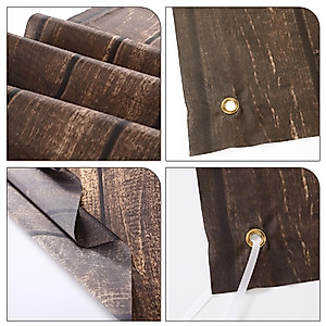 Mixweer Brown Wood Backdrop Rustic Wooden Photo Backdrop Decorations Retro Wood Wall Background Photography Wall Background (8 x 6 ft)