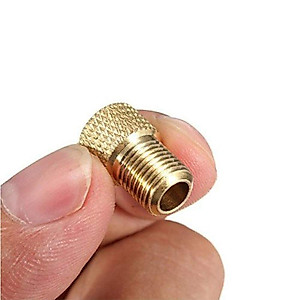 Rpuomtz 11 PCS Brass Presta and Schrader Valve Adapter, Bike Tire Valve Adapters, Pump Ball Needle Nozzle Inflator Kit for Gym Balloon Toy Pump