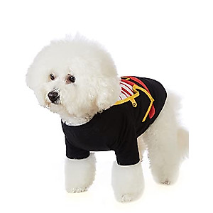 Coomour Halloween Dog Hoodies Pirate Pet Clothes Cotton Dogs Sweatersshirts for Small Medium Dogs Hooded Puppy Outfit Shirts (M)