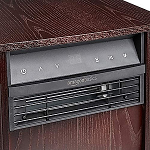 Amazon Basics Cabinet Style Space Heater, Brown Wood Grain Finish, 1500W