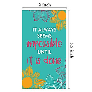 Outus 90 Pieces Motivational Cards Inspirational Cards Positive Cards Kindness Cards Encouragement Cards Motivational Quote Cards Appreciation Mini Note Cards in Business Card Size and Blank Back