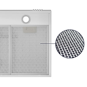 CIARRA Under Cabinet Range Hood 30 inch Ductless Convertible Duct, Stove Vent Hood for Kitchen with 3-Speed Exhaust Fan in Stainless Steel