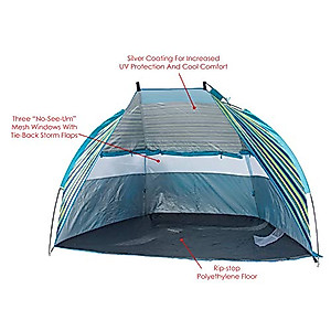 Texsport Calypso Quick Cabana Beach Sun Shelter Canopy