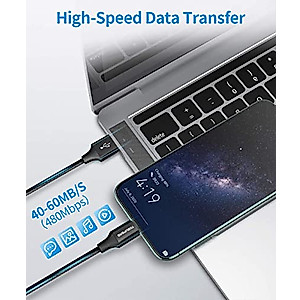 [10ft, 2-Pack] USB C Cable Fast Charging, Long USB A to Type C Charger Cable Braided for Samsung Galaxy A10e A03s A13 A32 A50 A51 A52 A53 A71 Note 20 10 9, S22 S21 S20 Ultra S10 S10e S9, LG G8 Moto G9