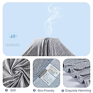 MH MYLUNE HOME Cooling Blanket for Hot Sleepers, Lightweight Thin Summer Blanket for Hot Flashes Night Sweates Sleeping,Arc-chill Cold Throw Blanket for Bed/Sofa,Queen Size, Grey