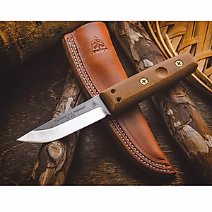 TOPS Knives Tanimboca Puukko 3.63in Drop Point Fixed Blade Knife - TPUK-01