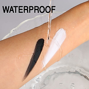 Professional Cream Face Paint Body Paint Oil Based Face painting Makeup for Kids and Adults Single Color Halloween SFX Christmas Party (Black50g+White50g)