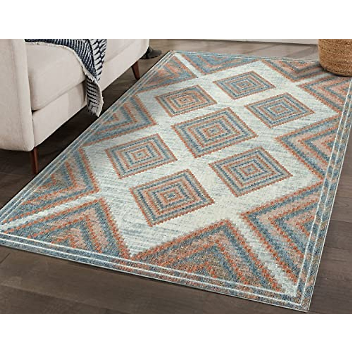 LUXE WEAVERS Patricia Collection 100 Multi 8x10 Modern Geometric Area Rug