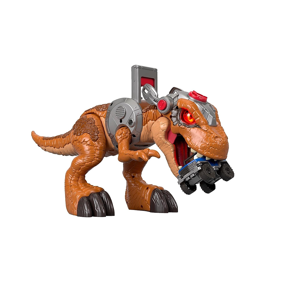 Fisher-Price Imaginext Jurassic World Dinosaur Toy, T. rex with Lights & Owen Grady Figure, Preschool Kids Ages 3+ Years (Amazon Exclusive)