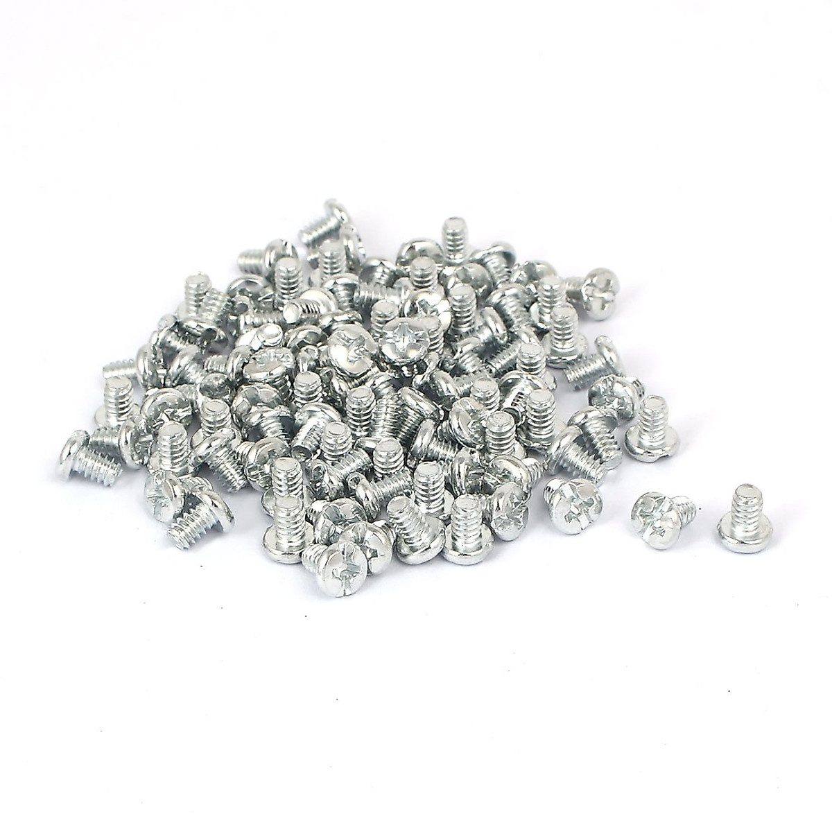 uxcell Desktop Computer #6-32 Hard Drive Video Card PCI Bezel Screw Silver Tone 100pcs