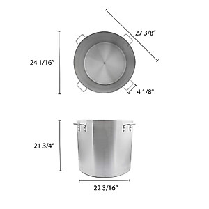 Thunder Group 160 Quart Aluminum Stock Pot