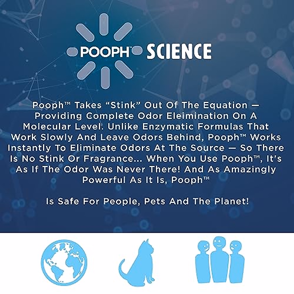 Pooph Pet Odor Eliminator, 32oz Spray - Dismantles Odors on a Molecular Basis, Dogs, Cats, Freshener, Urine, Poop, Pee, Deodorizer, Natures, Puppy, Fresh, Clean, Furniture, Potty, Safe