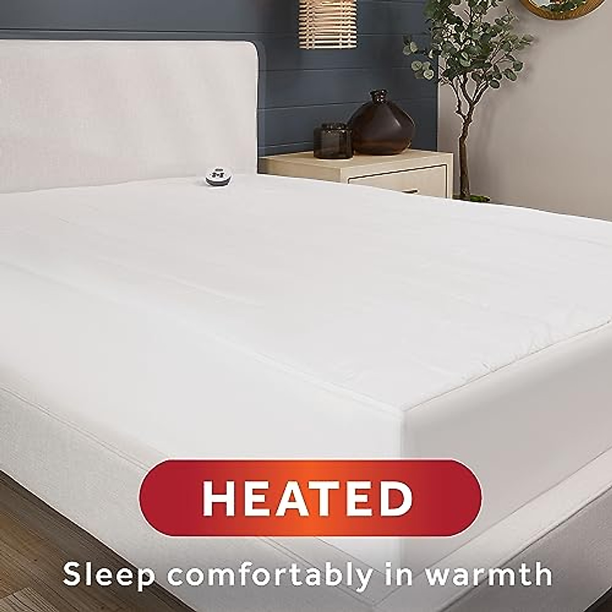 Sunbeam Restful Quilted Heated Mattress Pad - Full, White