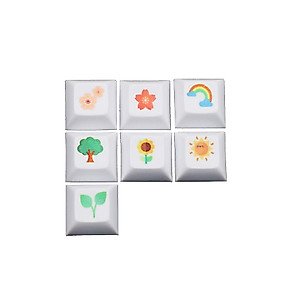 108 Key Mechanical Keyboard Dye Sub White Keycaps Love Animal Cartoon Food for MX Mechanical Gaming Keyboard (Color : The Nature)