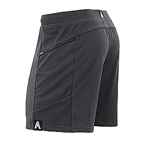 Anthem Athletics Hyperflex Gym Shorts For Men Zippered Pocket 7 Inch Inseam – Workout Shorts, Running Shorts, Athletic Shorts Cross Training Shorts Yoga Shorts - Volcanic Black G2 - Large