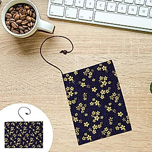 Didiseaon Cherry Blossom Notebook Cover A5 Fabric Book Sleeve Bronzing Floral Journal Cover Book Protector for Student Adult (Blue)